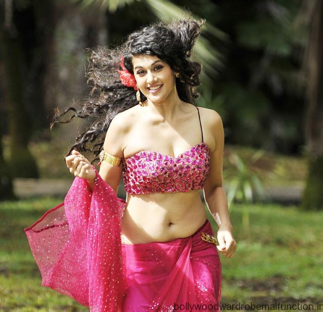 Taapsee Pannu Hot Navel And Cleavage Exposed